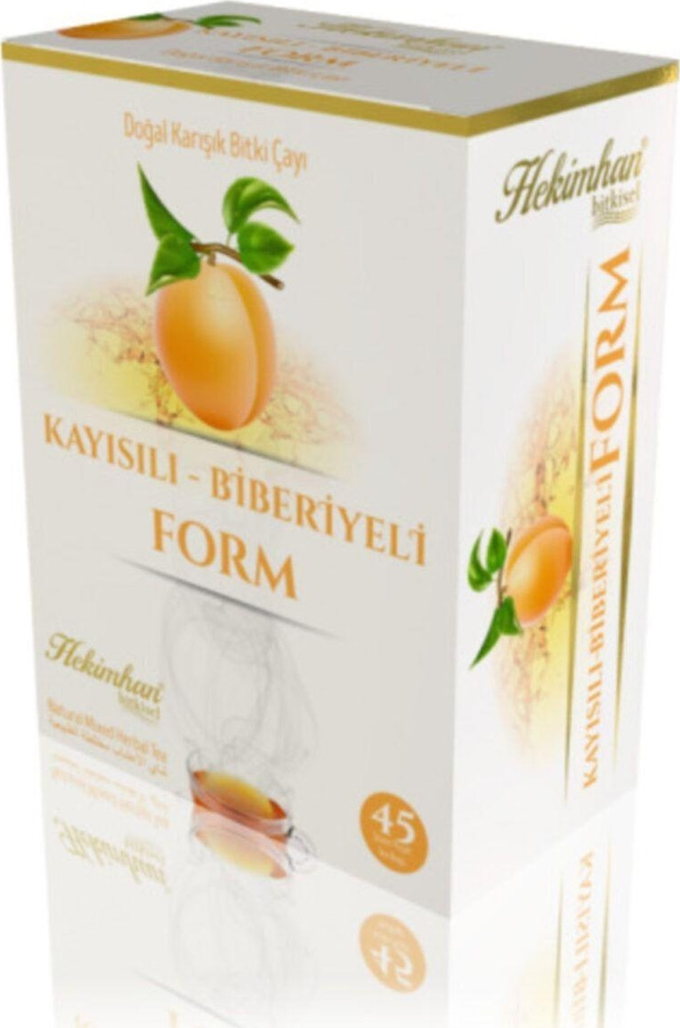 Hekimhan Bitkisel Kayısılı Biberiyeli Karışık 45'Li Süzen Poşet Çay ...