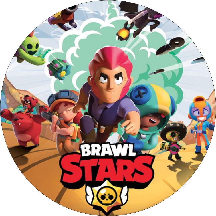 Brawl Stars Yuvarlak Pasta Yenilebilir Resim Baskı 20 cm