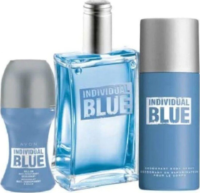 Avon Individual Blue Edt 100 Ml Erkek Parfüm 3'Lü Set - idefix