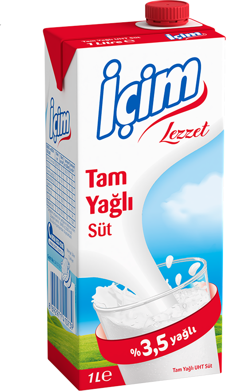 İçim Sade Tam Yağlı Süt 1 Lt - idefix