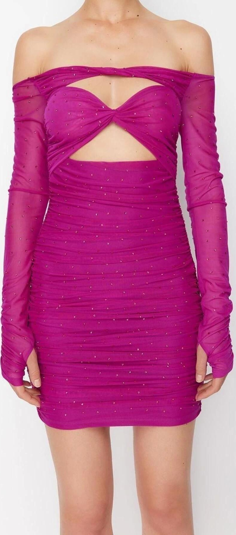 Moda Fit Düğün Nikah Finike Dokuma Straplez Kolsuz Kol Shift Midi Boy ...