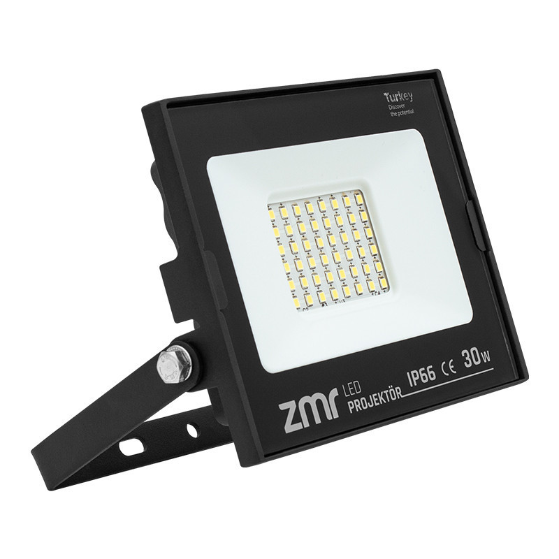 30 WATT - 220 VOLT 6500K IP66 150* IŞIK AÇISI SİYAH SLİM KASA LED ...