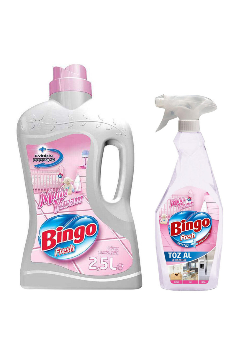 Bingo Fresh Mutlu Yuvam Yüzey Temizleyici 2,5 Lt & Mutlu Yuvam Toz Al ...