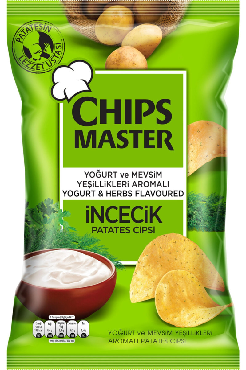 Chips Master Düz Yoğurtlu Patates Cipsi Aile Boyu 20gr X 90 - idefix