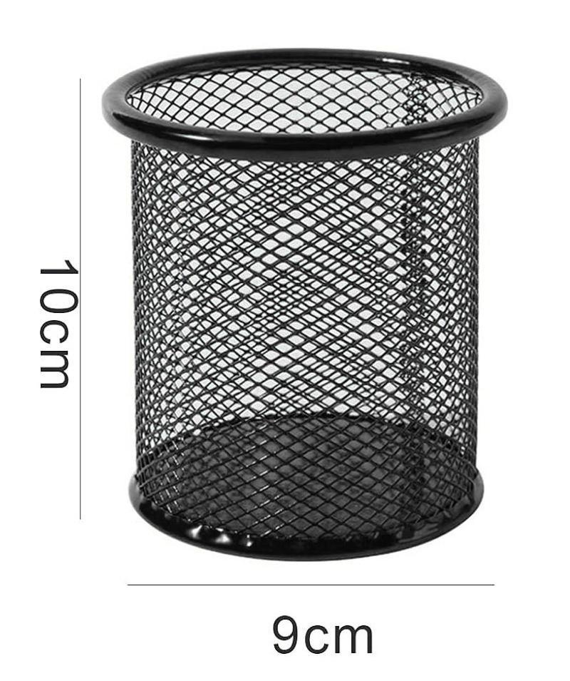 Metal Perfore Kalemlik Örgü Yuvarlak Kalemlik Kutu Masaüstü Tel ...