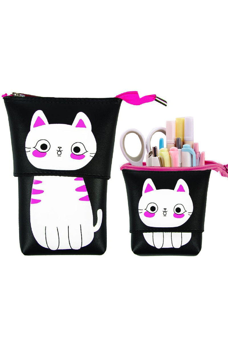 Kalem Kutusu Siyah Kedi Katlanabilir Boyutu Ayarlanabilir Kalemkutu ...