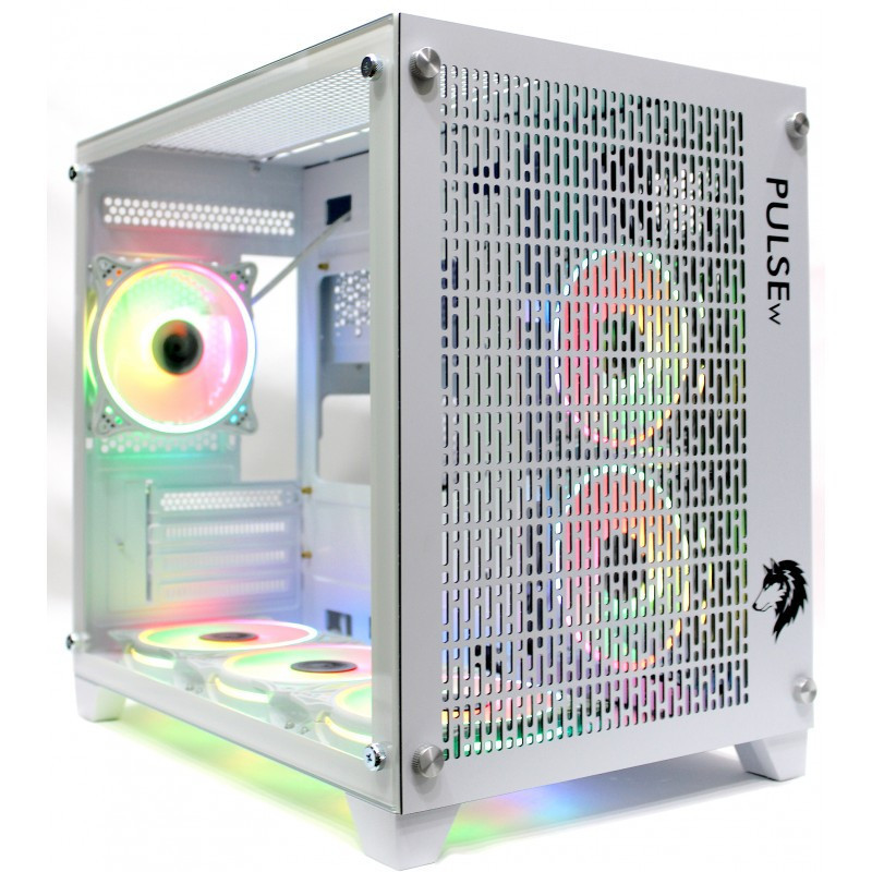 Ti-Game Pulse-W 6 Rgb Fan Beyaz Mesh Gaming Boş Bilgisayar Kasası Power ...