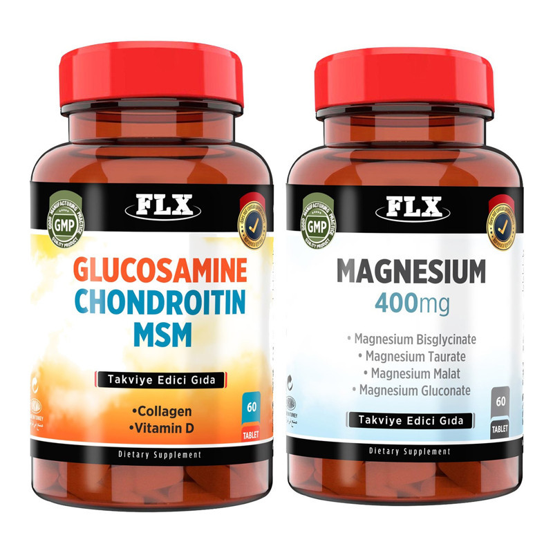 FLX Glukosamine Kondroitin Msm 60 Tablet Magnezyum Magnesium ...