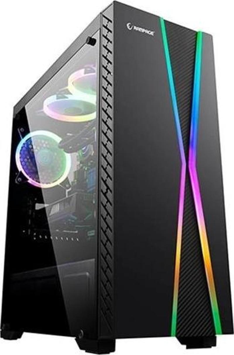 Rampage X-max 1x120mm Fan Tempered Glass Gamıng Oyuncu Kasa Psu Yok - idefix