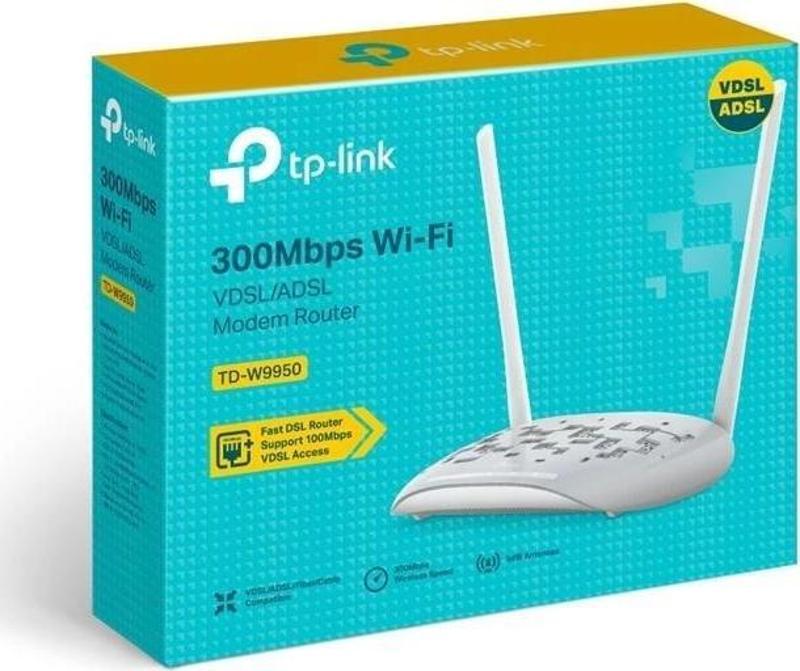Tp-lınk Td-w9950 300mbps 4 Port Vdsl/adsl Wıfı Modem Router - idefix