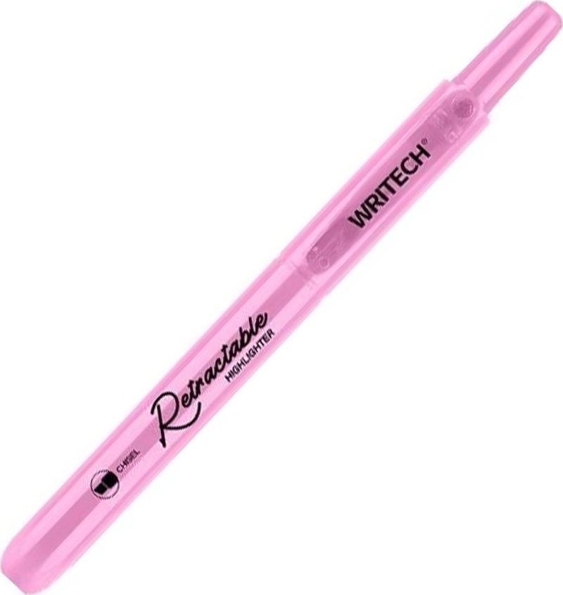 WRITECH W-805S BASMALI FOSFORLU KALEM PASTEL PEMBE - 12'Lİ KUTU - idefix