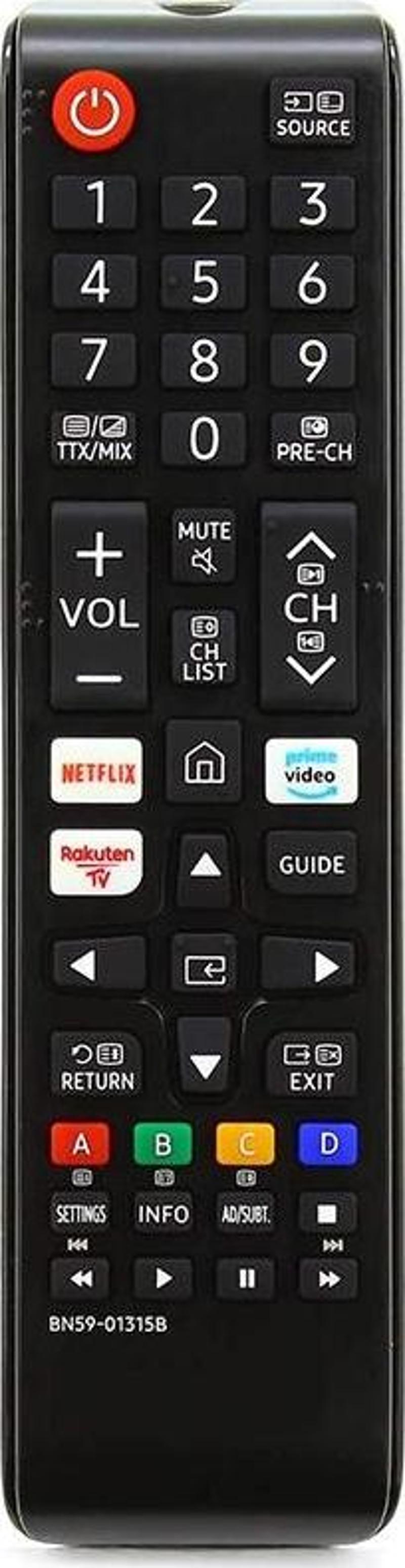 WEKO KL SAMSUNG BN59-01315B NETFLIX-PRIME VIDEO-RAKUTEN TUŞLU KISA LCD LED TV KUMANDA - idefix