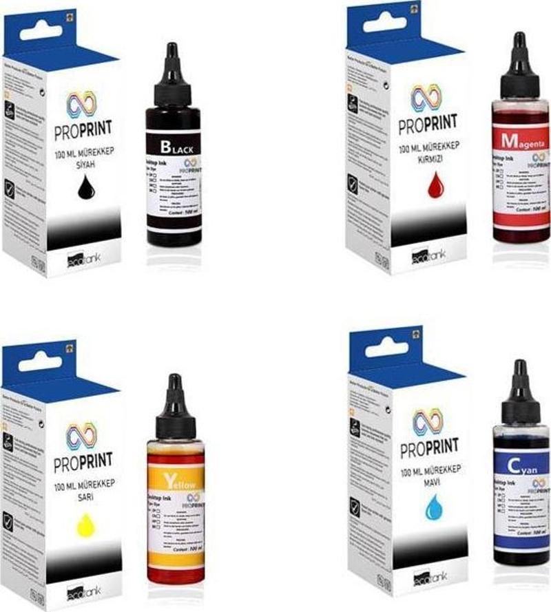 TKPrint Epson Uyumlu L375 CMYK Muadil Mürekkep Seti 100 ML - idefix
