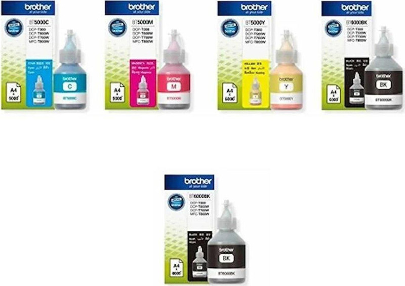 Brother BT-5000 / BT-6000 / DCP-T710w Orjinal Mürekkep Takımı +1 Siyah ...