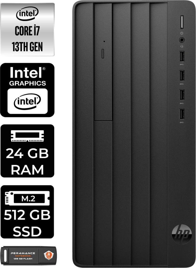Hp Pro Tower 290 G9 E8T2X1Es022 İ7 13700 24Gb Ram 512Gb Ssd Fdos Masaüstü Bilgisayar - idefix