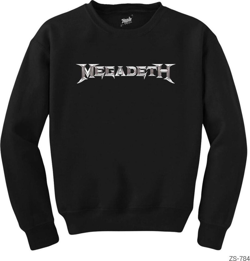 Butik Megadeth Logo Siyah Sweatshirt - idefix