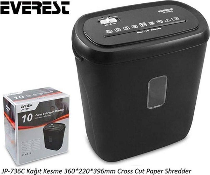 Everest JP-736C Evrak İmha - Kredi Kartı İmha Makinesi - Kağıt İmha ...