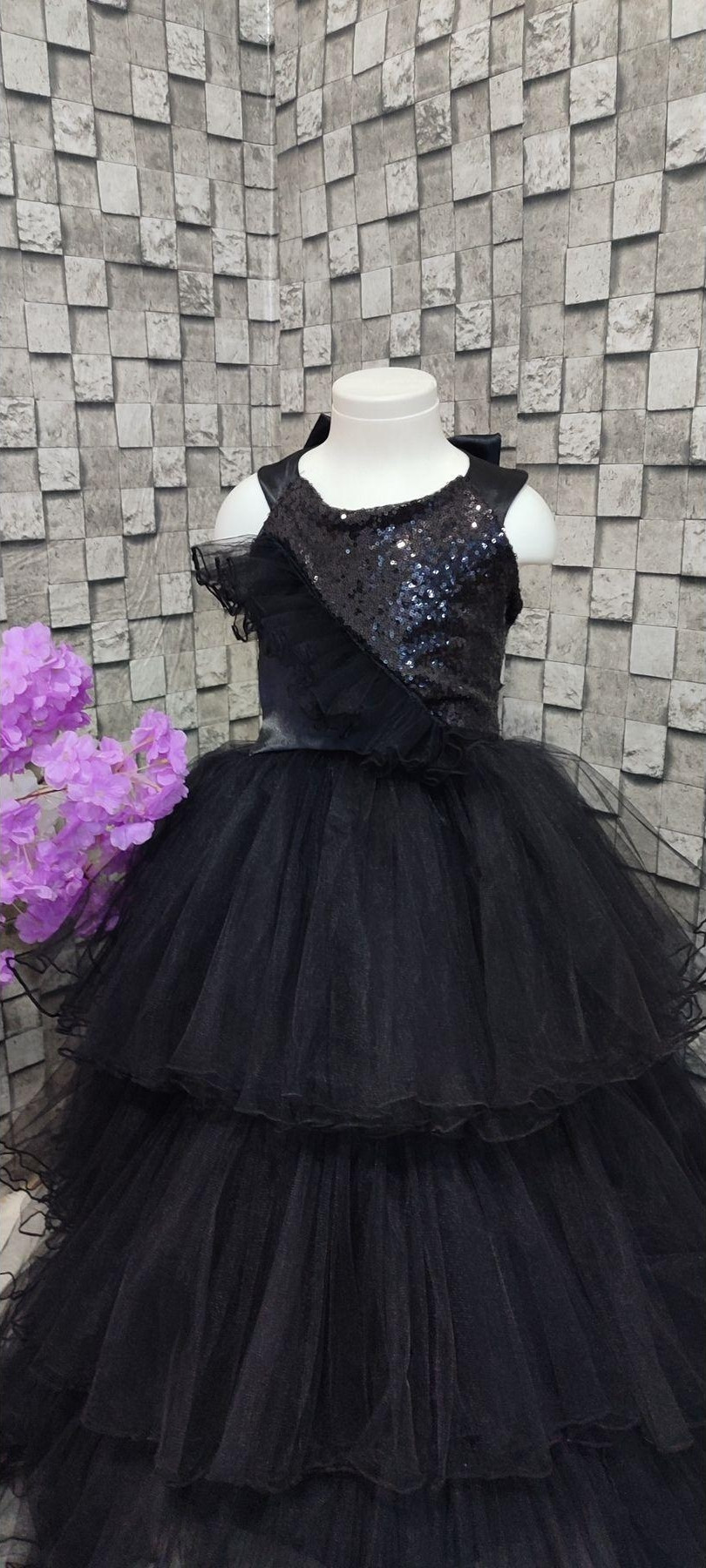 Boztaş Bebe Kız Çocuk Siyah Tarlatanlı Abiye Elbise & Doğum Günü ...