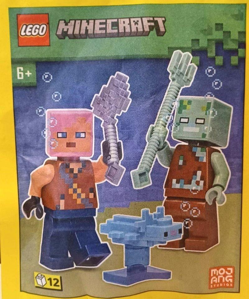 LEGO Minecraft 662303 Adventurer with Drowned and Axolotl - idefix