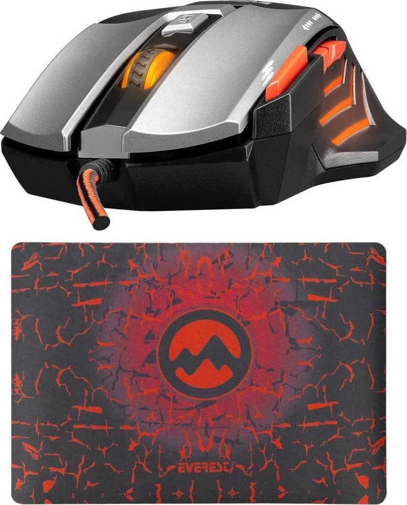 Everest Sgm-X7 Pro Silver 2İn1 7200Dpi Makrolu Oyuncu Mouse +Gaming Mouse Pad - idefix