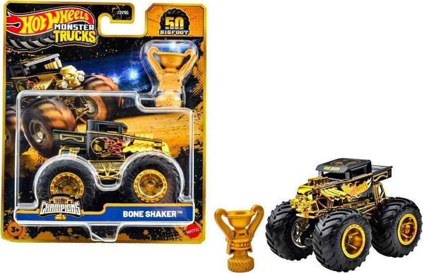 Hot Wheels Monster Trucks Bigfoot Trophy Şampiyonları - Bone Shaker (1/ ...