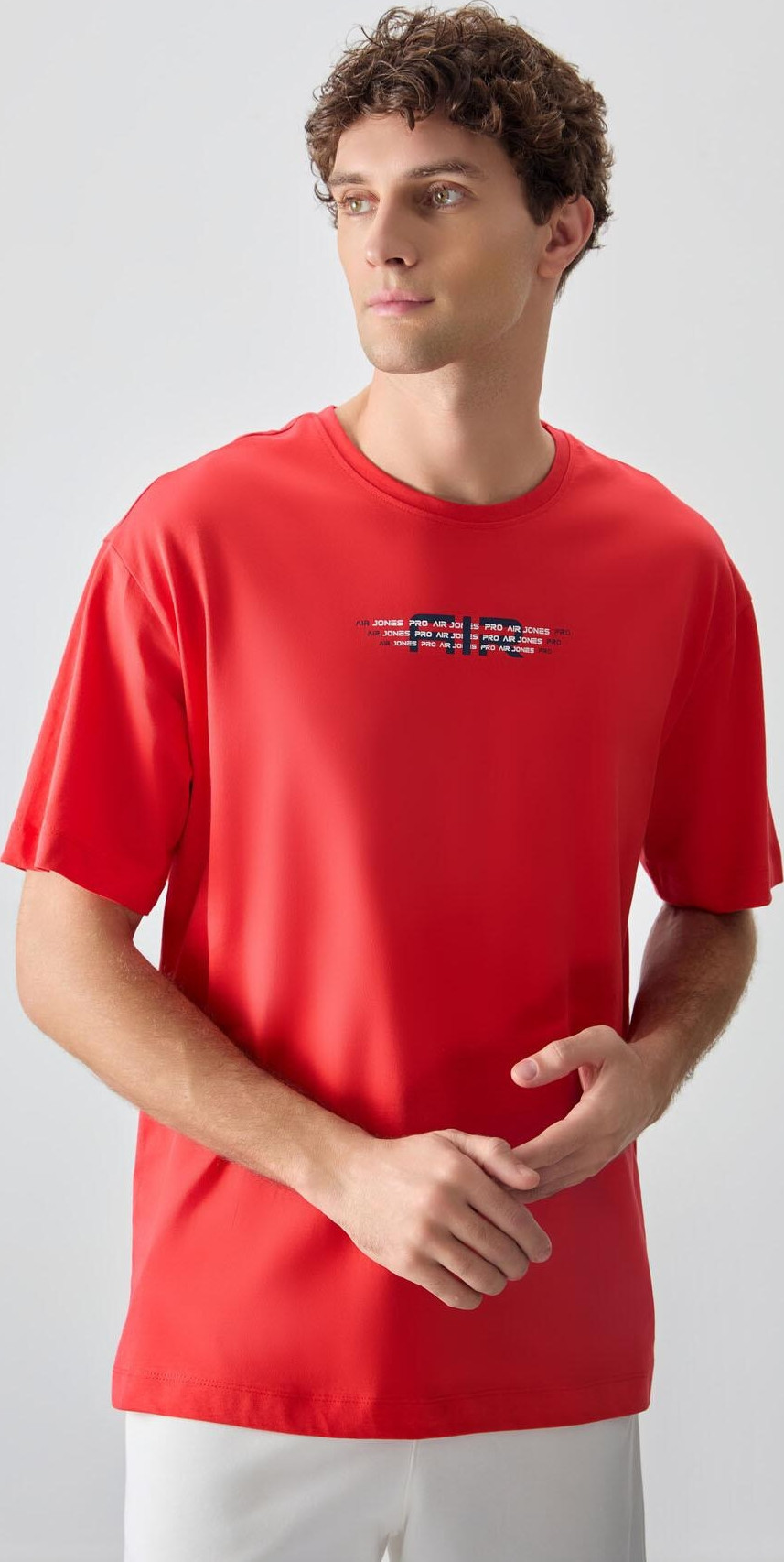 Fiesta %100 Pamuk Kalın Yumuşak Dokulu Oversize Fit Baskılı Erkek T ...