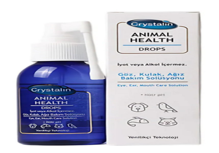 Crystalin Animal Health Drops Göz, Kulak ve Ağız Bakım Solüsyonu 100 ml ...