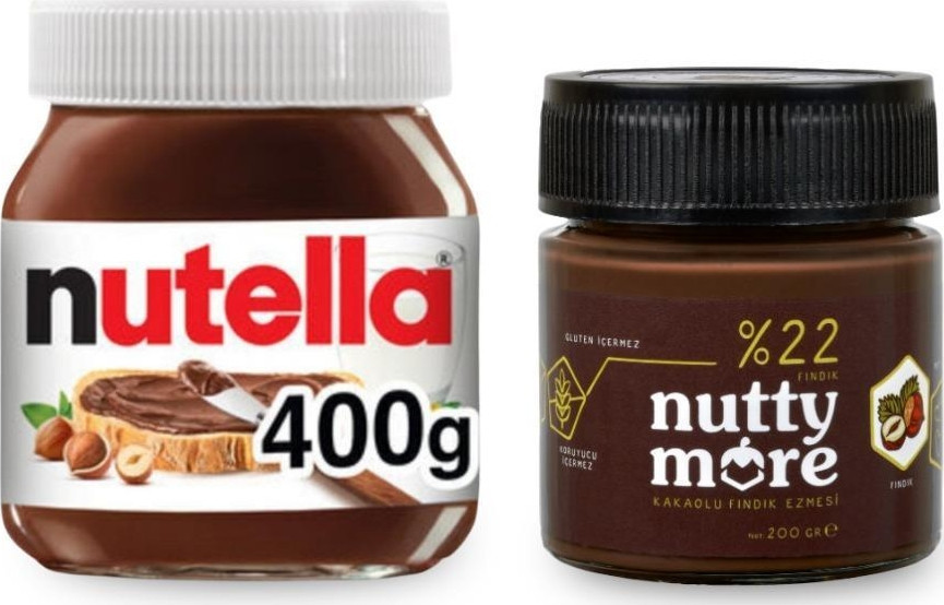 Nutella 400 gr & Nutty More %22 Kakaolu Fındık Ezmesi 200 gr - idefix
