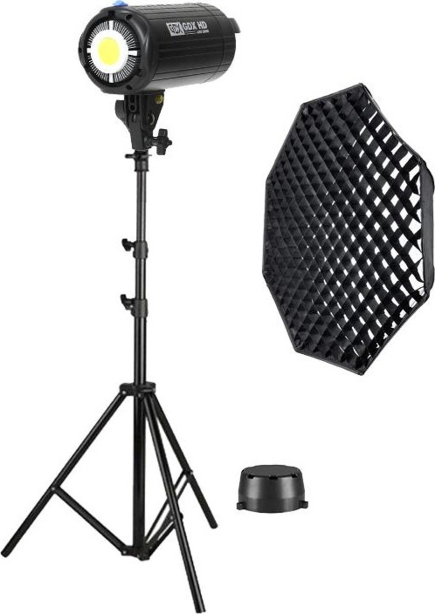 GDX HD-200W Led Video Işığı Full Set (120 Octagon Softbox + 260cm Işık ...