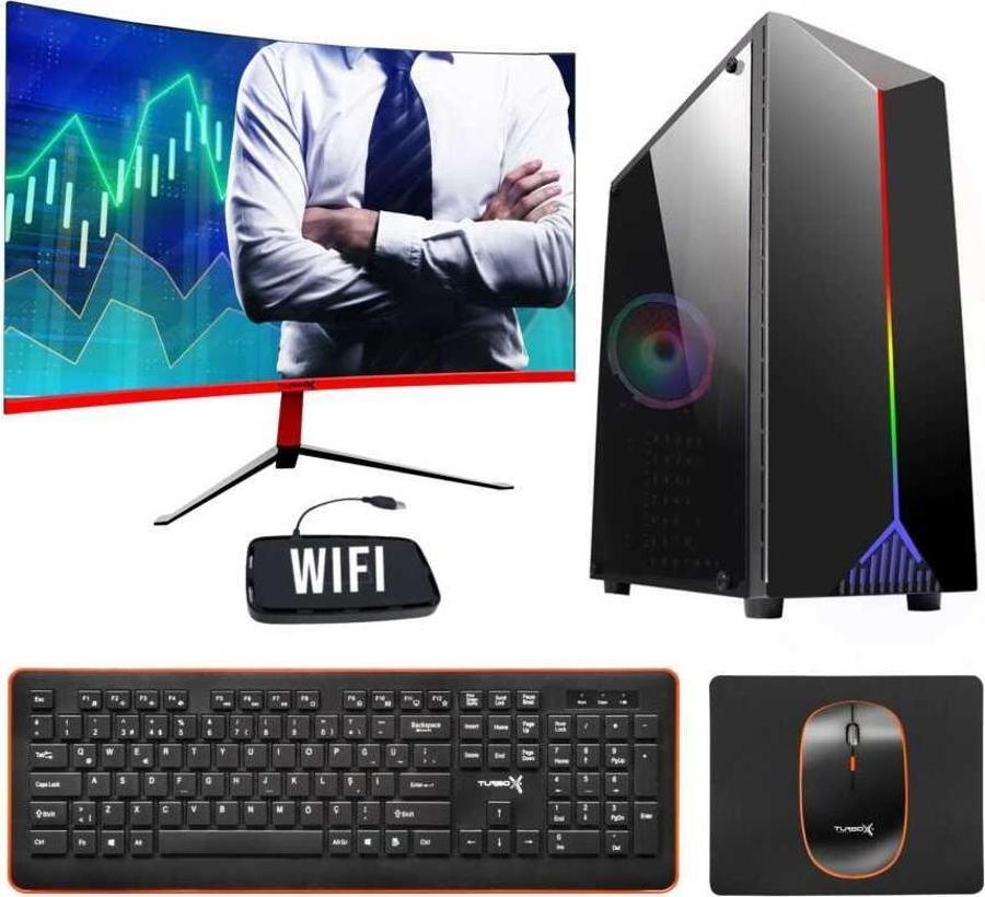 Turbox Tx2252 i5 11400F 8GB Ram 512GB NVMe 2GB R5 230 23.6 inç Curved ...