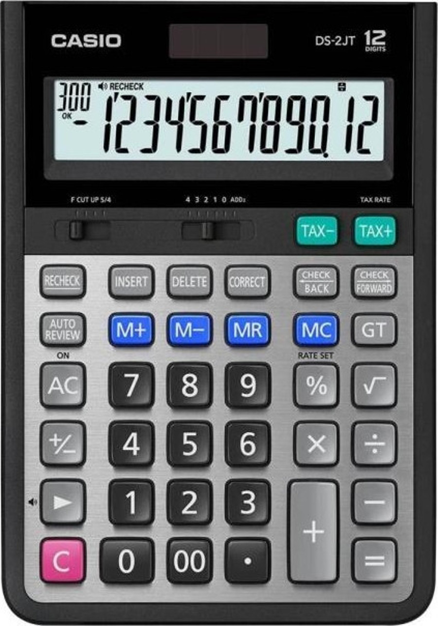 Casio DS-2JT Profesyonel 12 Hane İşlem Kontrollü Masa Üstü Hesap Makinesi - idefix