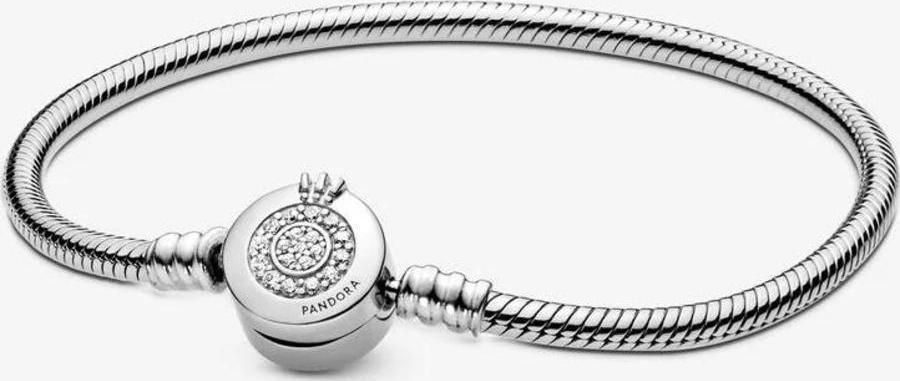 Pandora Moments Işıltılı Taç O Klipsli Bileklik 19cm 599046C01 - idefix