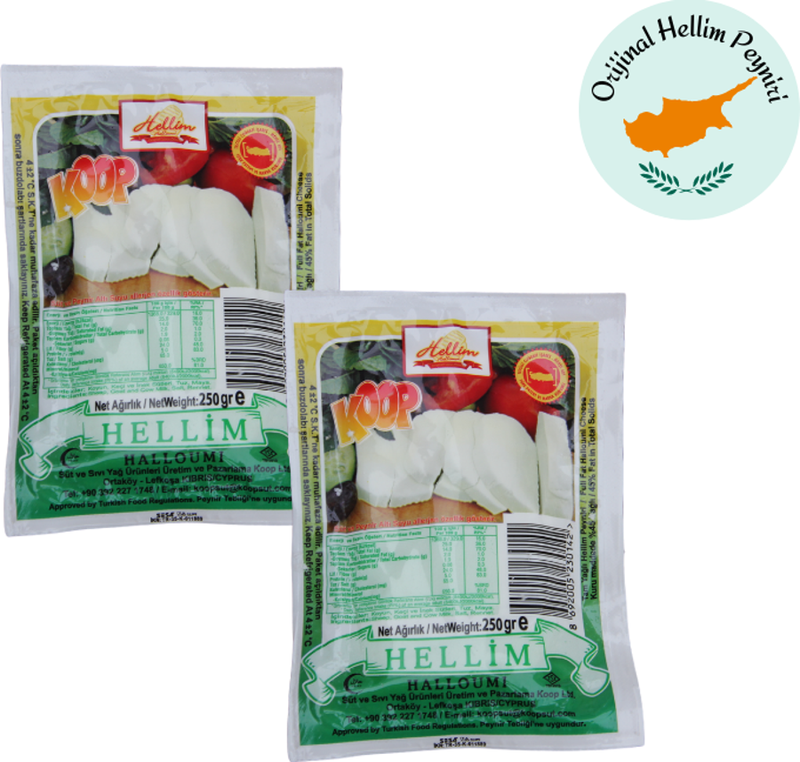 Koop Süt Hellim Peyniri 2'li Toplam 500gr - idefix