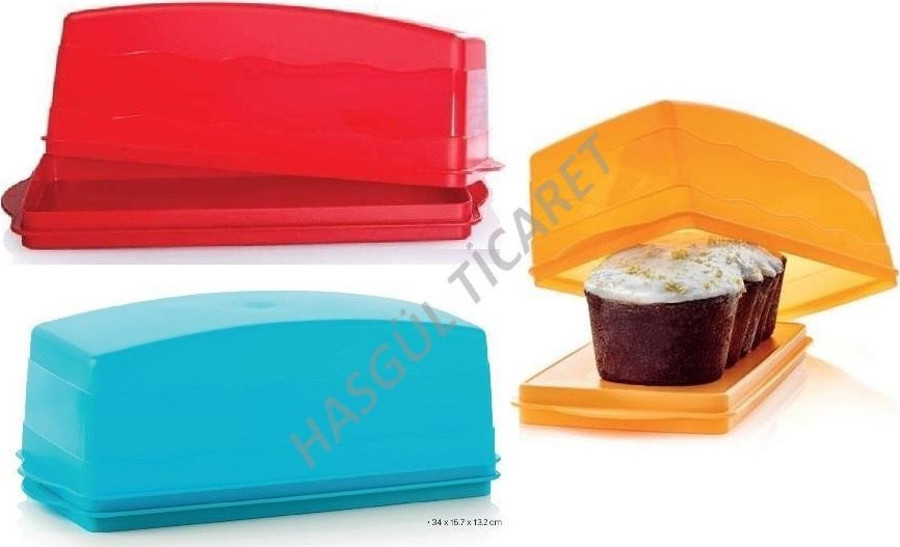 Tupperware EKO PASTA SERVİSİ BATON KEK TOST EKMEK SAKLAMA KABI - idefix