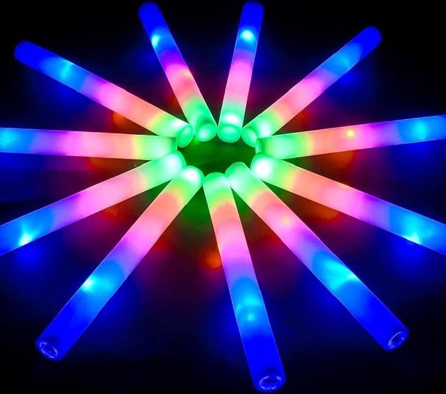 VIP 1224 ADET FOAM STİCK SÜNGER IŞIK 48 CM LED IŞIK SÜNGER LED IŞIK ...