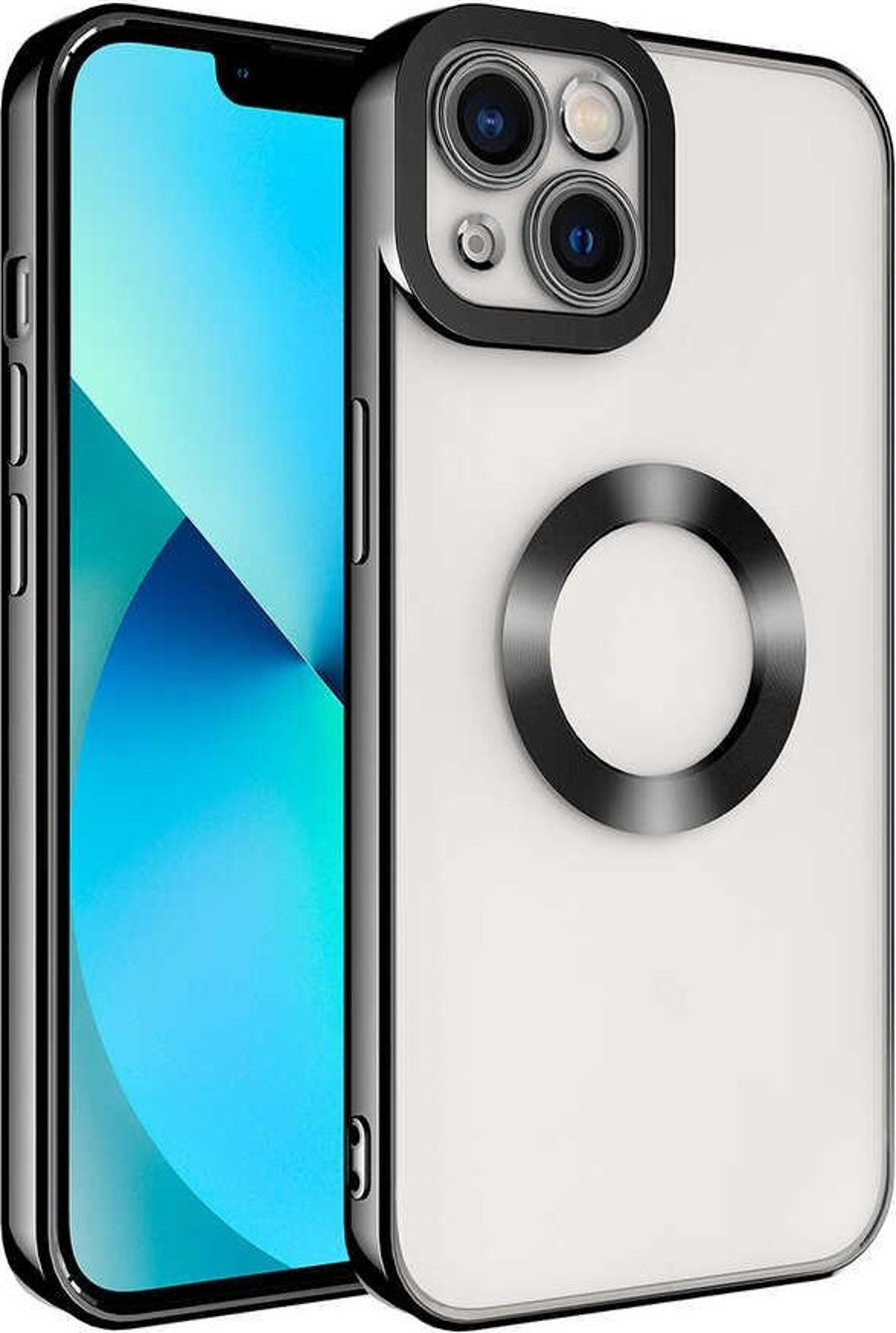 Yuem Apple iPhone 13 Kılıf Kamera Korumalı Logo Gösteren Şeffaf Premium ...