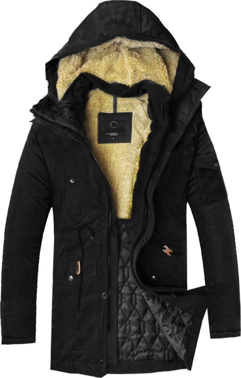 Alaska The Last Frontier Slim Fit Kalın Kürklü Parka Kaban - idefix