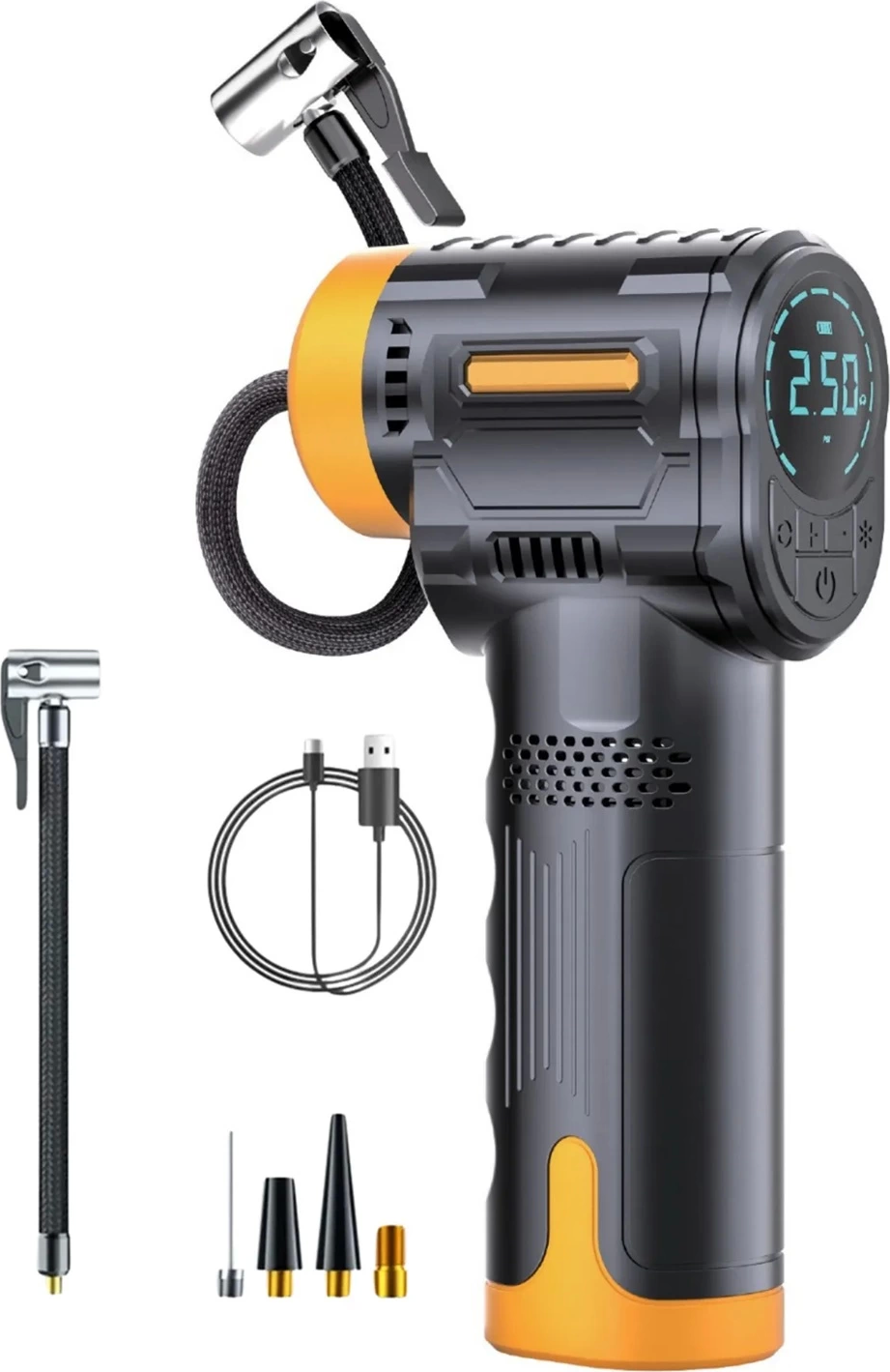 Şarjlı 3600 Mah Oto Araç Hava Kompresörü Motosiklet Bisiklet Araç ...