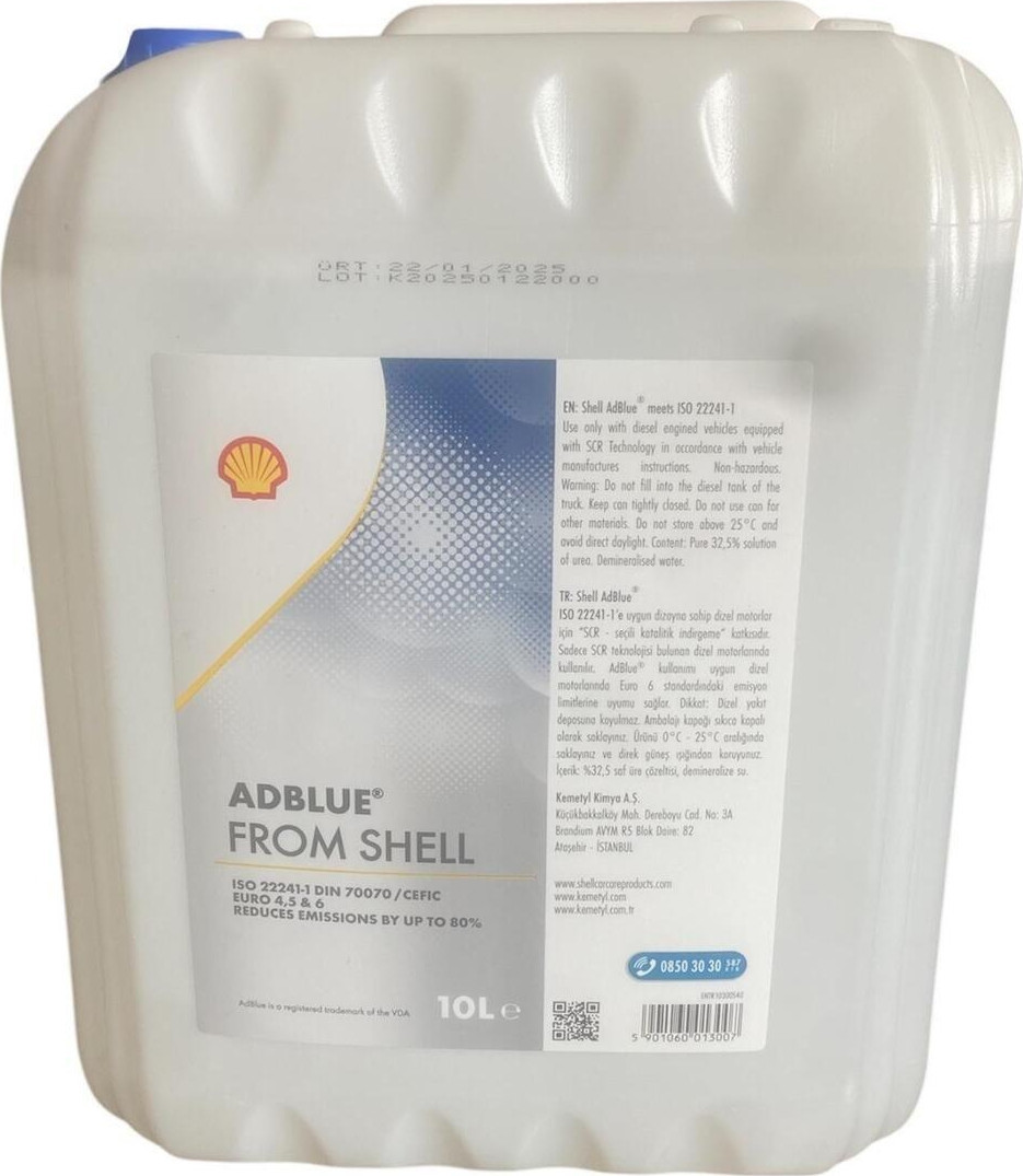 Shell Adblue - 10 Litre 2025 Üretim - idefix