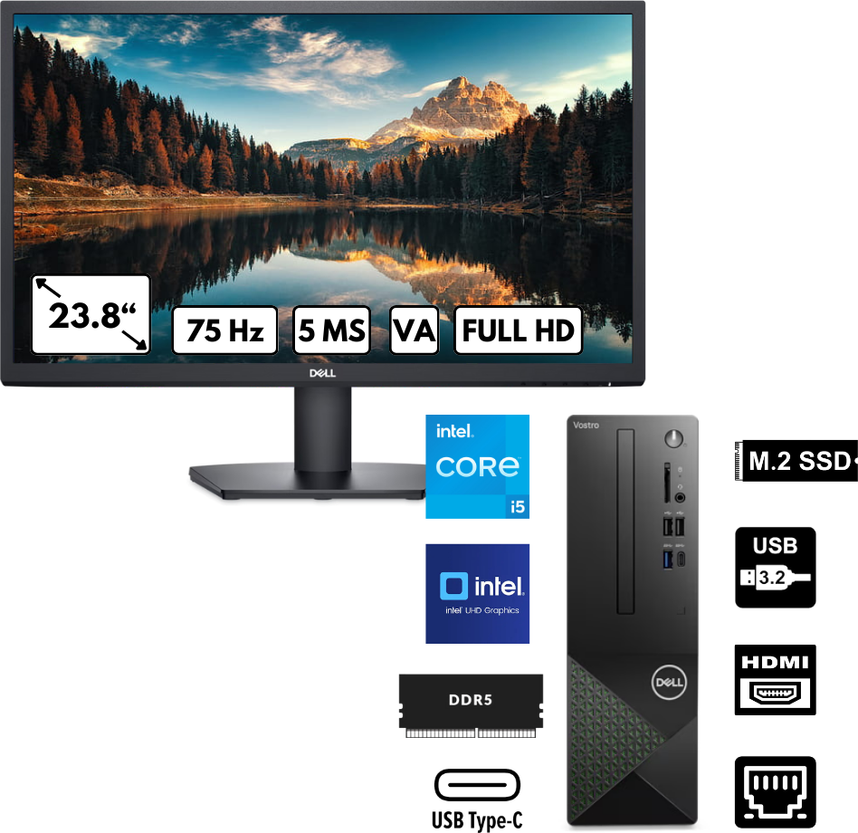 Dell Vostro 3030 i5-12400 64 GB 512 GB SSD UHD Graphics Windows 11 Pro ...
