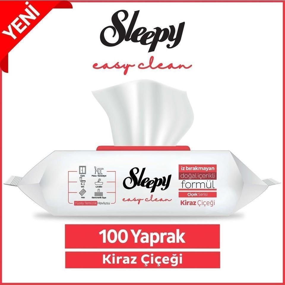 Sleepy Easy Clean Kiraz Çiçeği Yüzey Temizlik Havlusu 100' lü - idefix