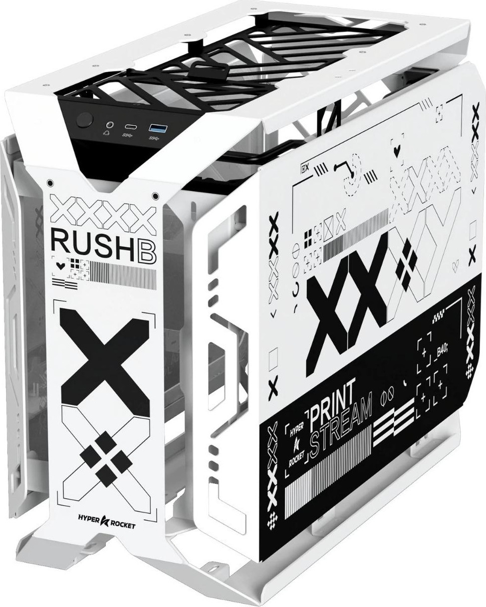 Hyper Rocket X-ERA Print Stream M-ATX RGB Open Frame Gaming Oyuncu Kasası