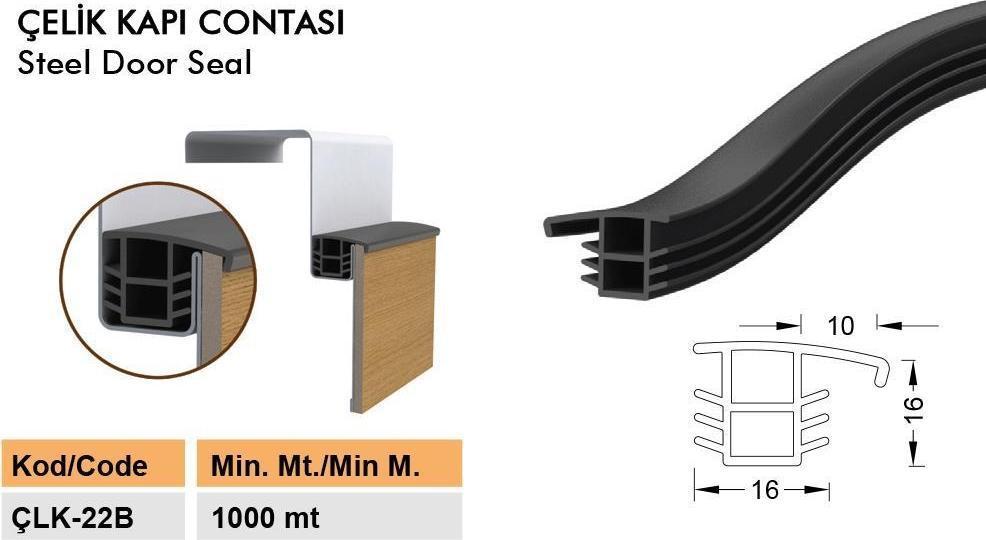 Contacall Çelik Kapı Kasa Fitili Contası Çelik Kapı Contası 6 Metre ...