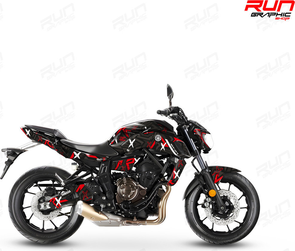 Run Grafik Shop Yamaha Mt 07 Gen2 X Graphic Kit Sticker Set - idefix