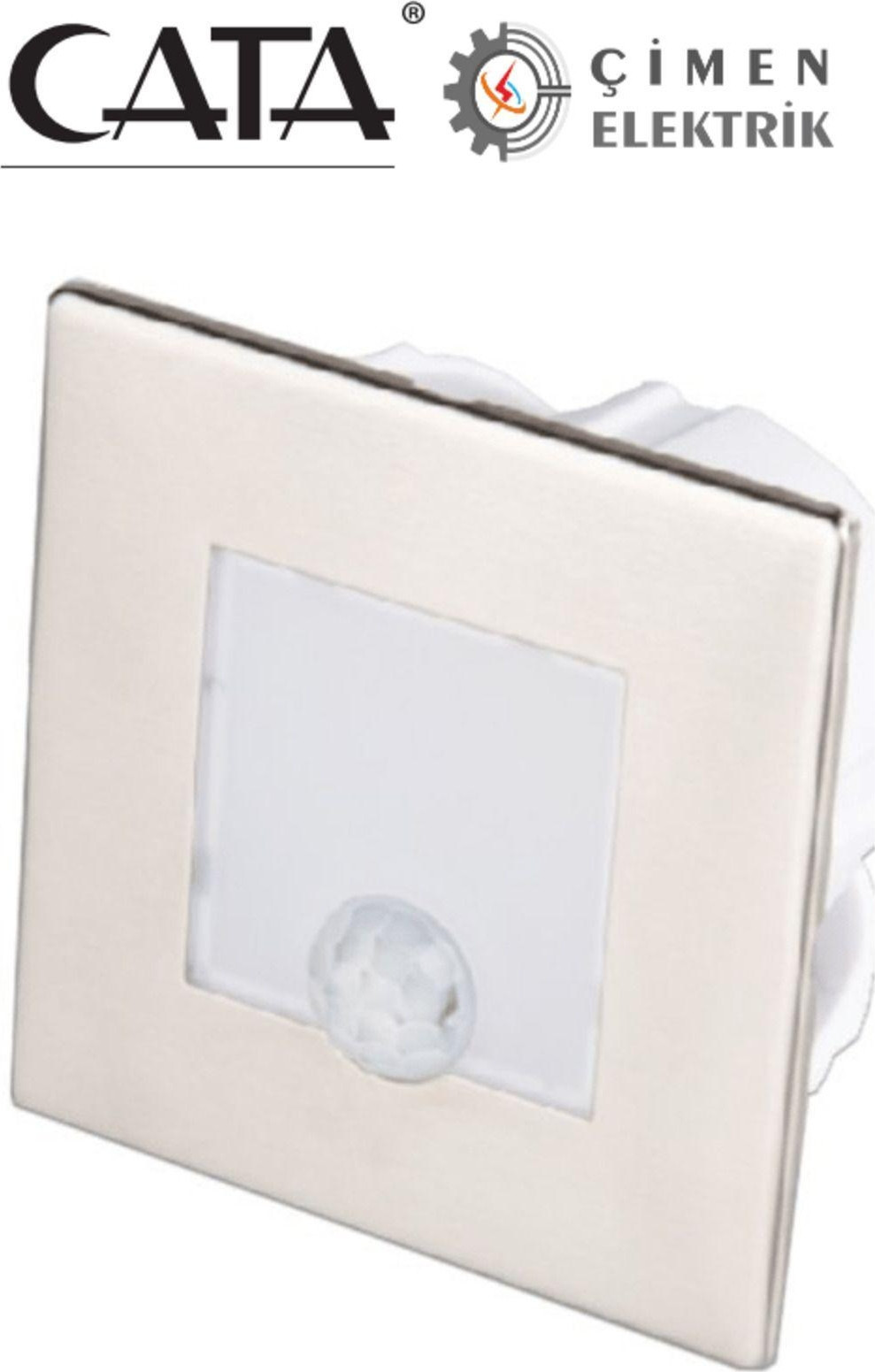 Cata Ct 5183 1.5 W Radar Sensörlü Kare Koridor Aydınlatması 3200k Günışığı
