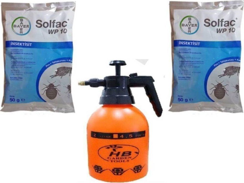 Bayer Solfac Böcek Ilacı Pire Bit 2 Adet 50 Gr Solfac Wp 10 Ve 2 Lt ...